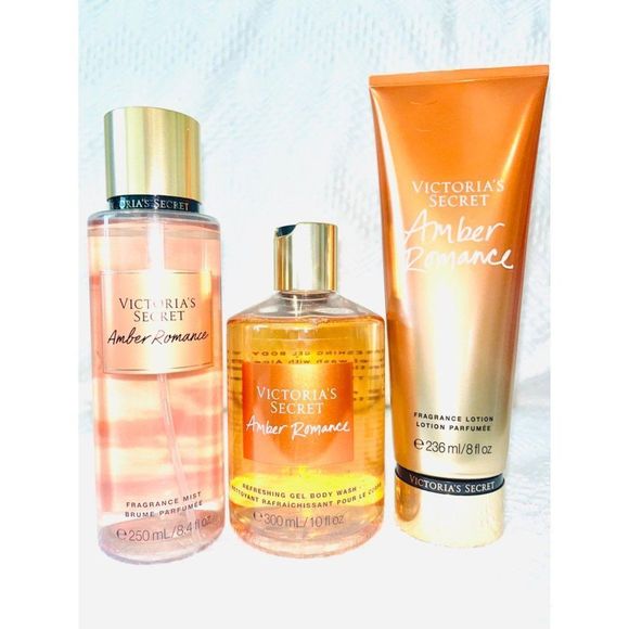 Victoria's Secret | Bath & Body | Amber Romance Victoriasecret 3 Piece ...